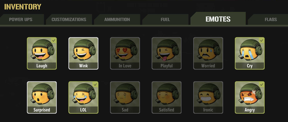 Informationen zu Emotes – War Machines